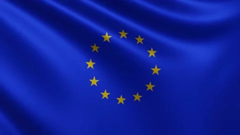 European Union Flag Animation in the win... | Stock Video | Pond5