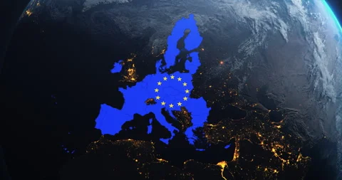 Eu Map Stars Stock Video Footage | Royalty Free Eu Map Stars Videos | Pond5