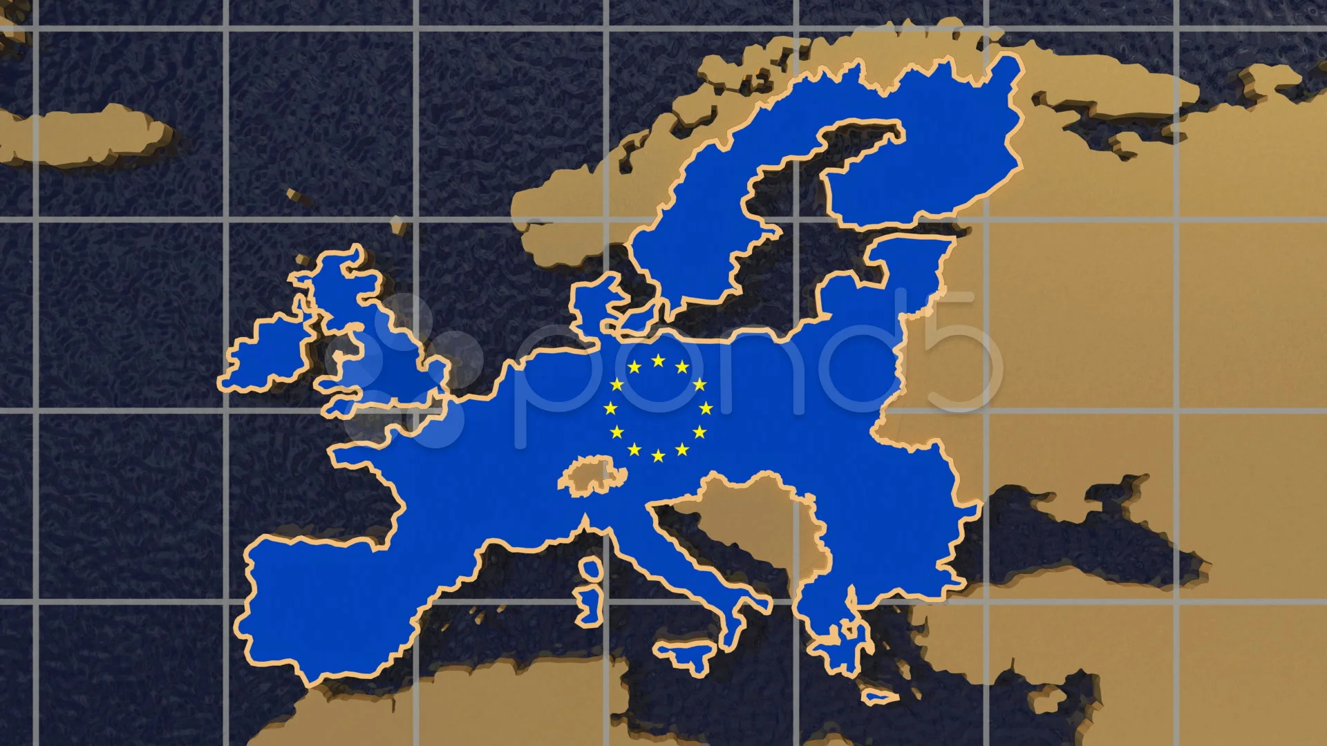 European Union Map Flag