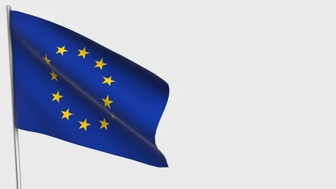 European Union waving flag animation on ... | Stock Video | Pond5