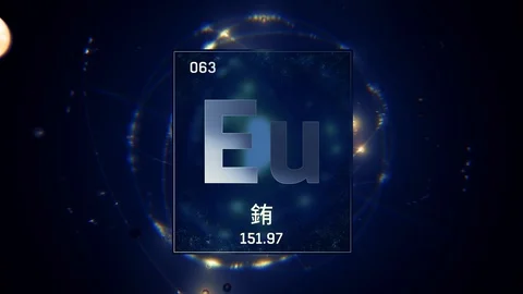 Europium as Element 63 of the Periodic T... | Stock Video | Pond5