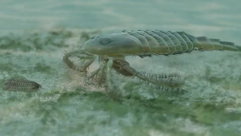 Eurypterus and Trilobites Crawling Along... | Stock Video | Pond5