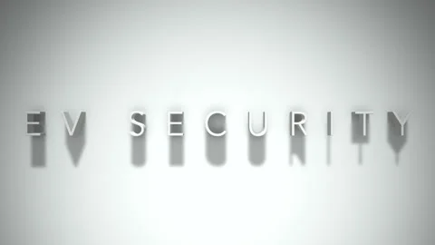 EV Security 3D title animation with shad... | Stock Video | Pond5
