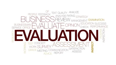 Evaluation animated word cloud, text des... | Stock Video | Pond5