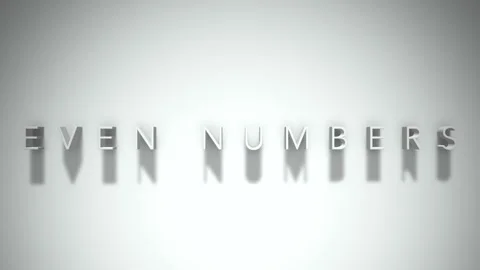 even numbers 3D title animation white te... | Stock Video | Pond5