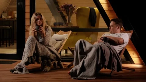 An evening conversation between a friend... | Stock Video | Pond5