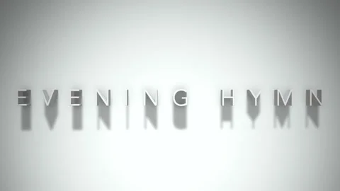 evening hymn 3D title animation white te... | Stock Video | Pond5