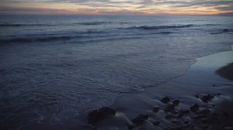 Evening tide at the beautiful Mesa Beach | Stock Video | Pond5