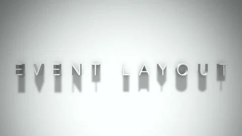 event layout 3D title animation white te... | Stock Video | Pond5