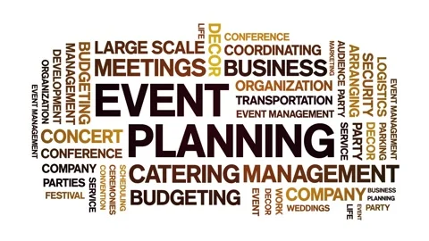 Event Planning animated word cloud,anima... | Stock Video | Pond5