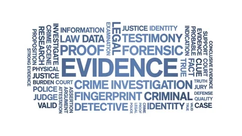 Evidence animated tag word cloud,animati... | Stock Video | Pond5