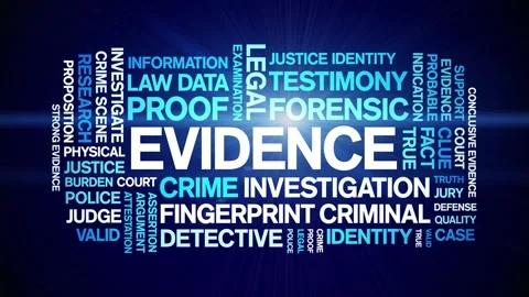 Evidence animated tag word cloud,animati... | Stock Video | Pond5