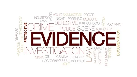 Evidence animated word cloud, text desig... | Stock Video | Pond5