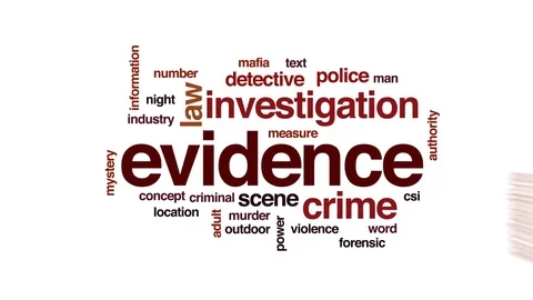 Evidence animated word cloud, text desig... | Stock Video | Pond5