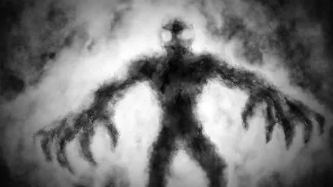 Evil fanged monster attack in creepy nig... | Stock Video | Pond5