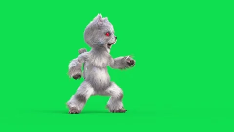 Evil Humanoid Cat Green Screen Die Side ... | Stock Video | Pond5