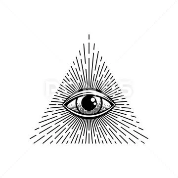 Evil protection magic eye mason pyramid triangle ~ Clip Art #247235019