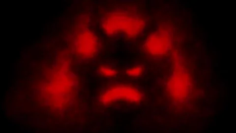 Evil samurai demon ghost face 2D animati... | Stock Video | Pond5