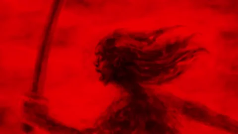 Evil warrior girl is fighting a squad of... | Stock Video | Pond5