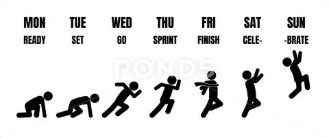 Evolution running stick man Stock Illustration ~ #120239316