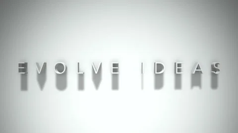 evolve ideas 3D title animation white t... | Stock Video | Pond5
