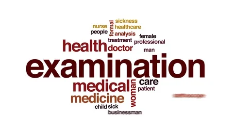 Examination animated word cloud, text de... | Stock Video | Pond5
