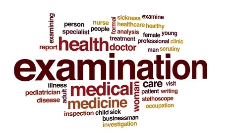 Examination animated word cloud, text de... | Stock Video | Pond5