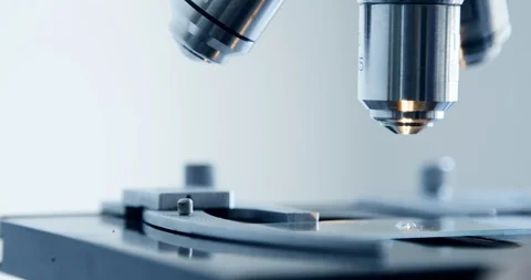 Examining of test sample under the micro... | Stock Video | Pond5