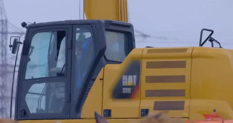 Excavation at a construction site, excav... | Stock Video | Pond5