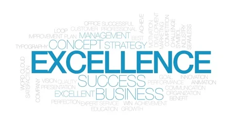 Excellence animated word cloud. Kinetic ... | Stock Video | Pond5