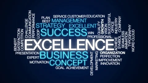 Excellence animated word cloud. Kinetic ... | Stock Video | Pond5