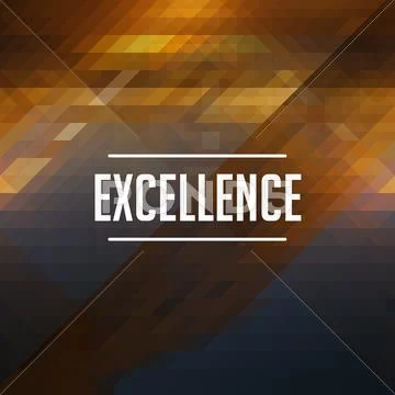 Excellence Concept on Retro Triangle Background. ~ Clip Art #37063983
