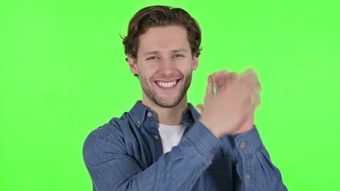 Excited Young Man Clapping and Cheering ... | Stock Video | Pond5