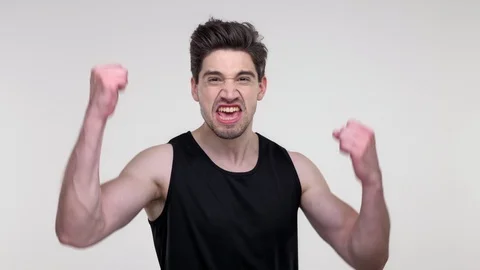 Strong Man Screaming Stock Footage ~ Royalty Free Stock Videos | Pond5