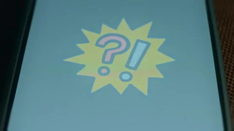 Exclamation mark and question mark stick... | Stock Video | Pond5