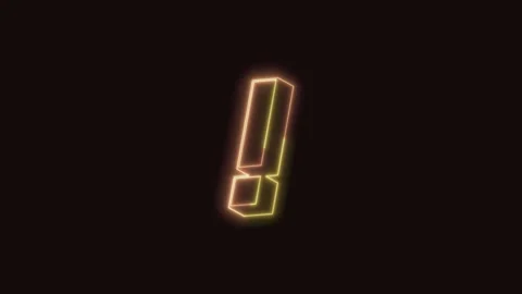 Exclamation Mark Neon Text Seamless Loop... | Stock Video | Pond5