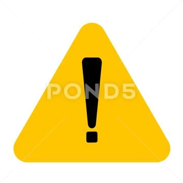Exclamation mark symbol,Warning Dangerous icon on white background ...