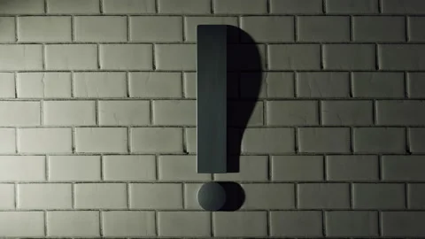 Exclamation mark turning in a question m... | Stock Video | Pond5