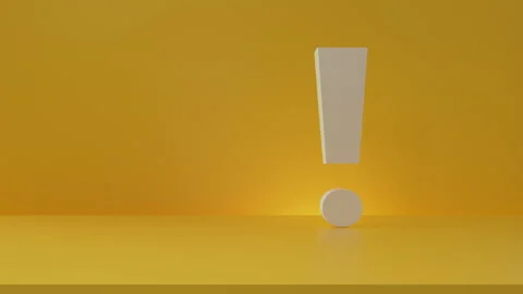 Exclamation mark white on studio photogr... | Stock Video | Pond5