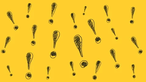 Exclamation marks. Animated illustration | Stock Video | Pond5
