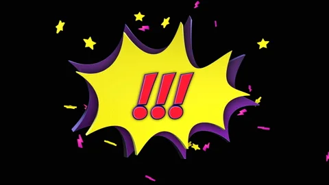 Exclamation Symbols Comic Text Animation... | Stock Video | Pond5
