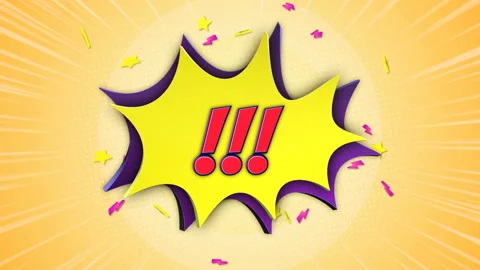 Exclamation Symbols Comic Text Anima... | Stock Video | Pond5