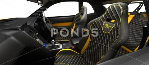 Exclusive tuning project for the interior of a sports car. Interior ...