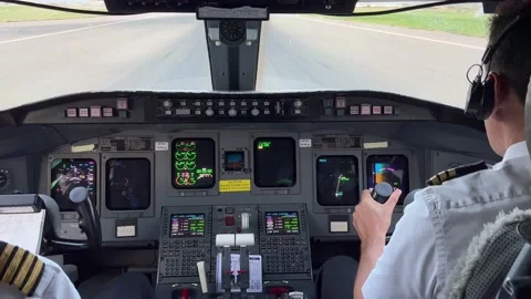 Exclusive view of a jet cockpit during t... | Stock Video | Pond5