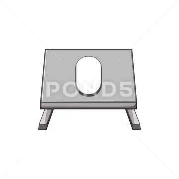 Executive laptop stand cartoon vector illustration ~ Clip Art #267721119