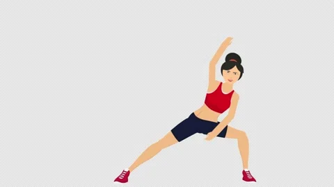 Exercise. Animation of a female athlete ... | Stock Video | Pond5
