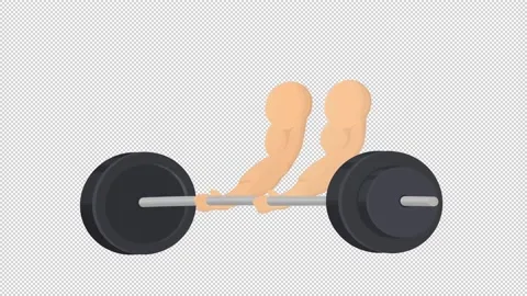 Exercise on the biceps. Animation of lif... | Stock Video | Pond5
