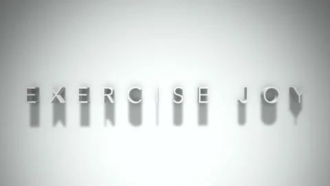 exercise joy 3D title animation white te... | Stock Video | Pond5