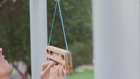 exercises for fingers. rock climber doin... | Stock Video | Pond5