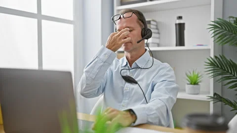 Exhausted middle age business man, battl... | Stock Video | Pond5